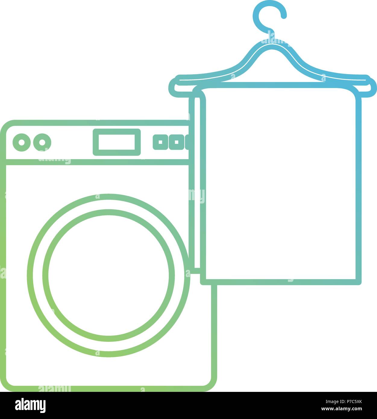 wash machine laundry service vector illustration design Stock Vector ...