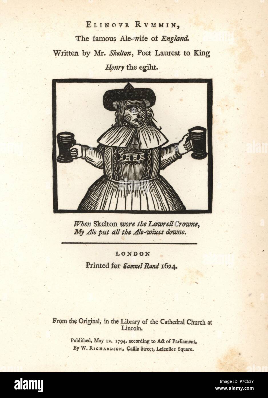 Elinour Rummin, the famous Tudor ale-wife of England. Title page to ...