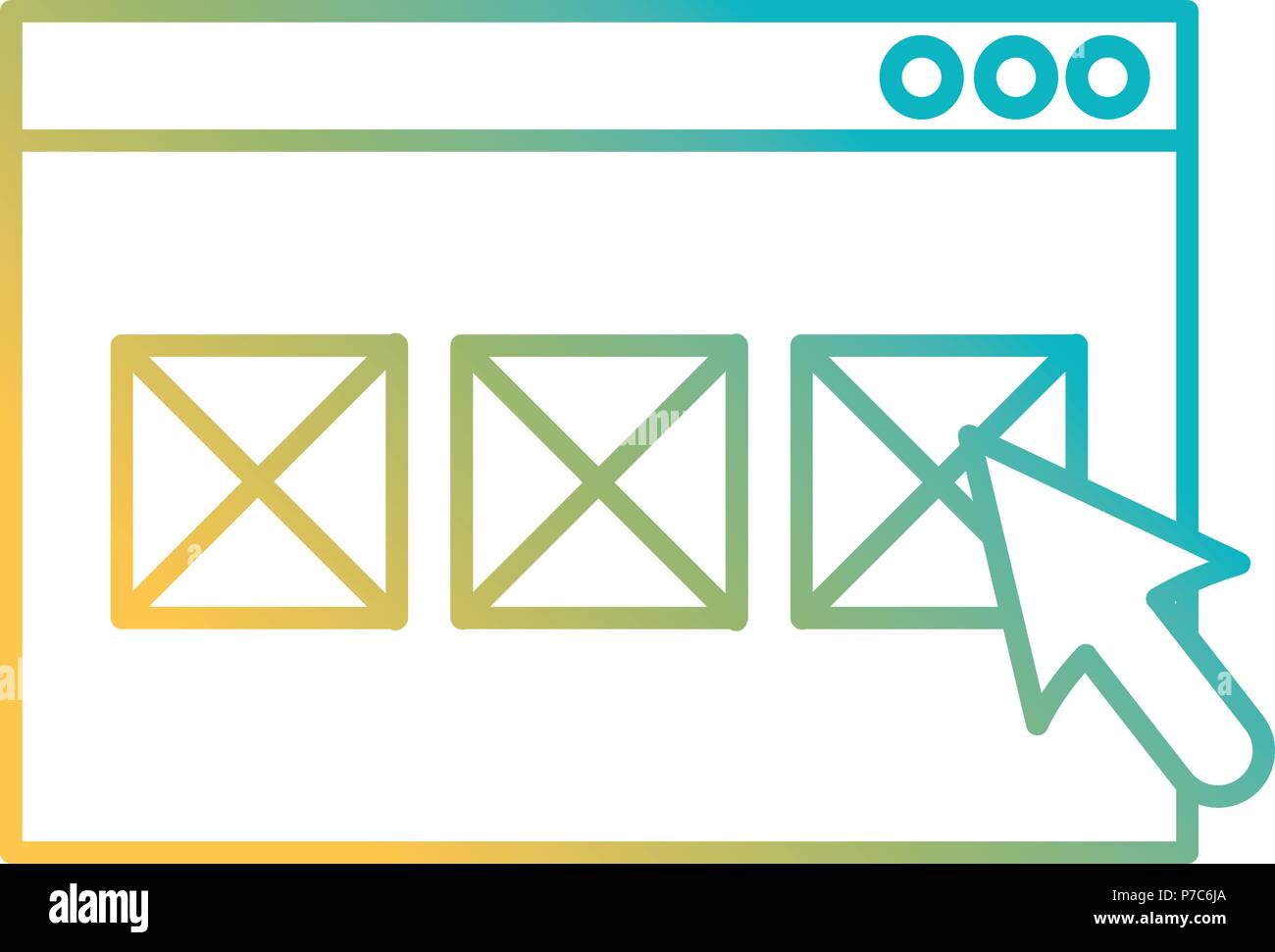 webpage with mouse arrow vector illustration design Stock Vector Image ...