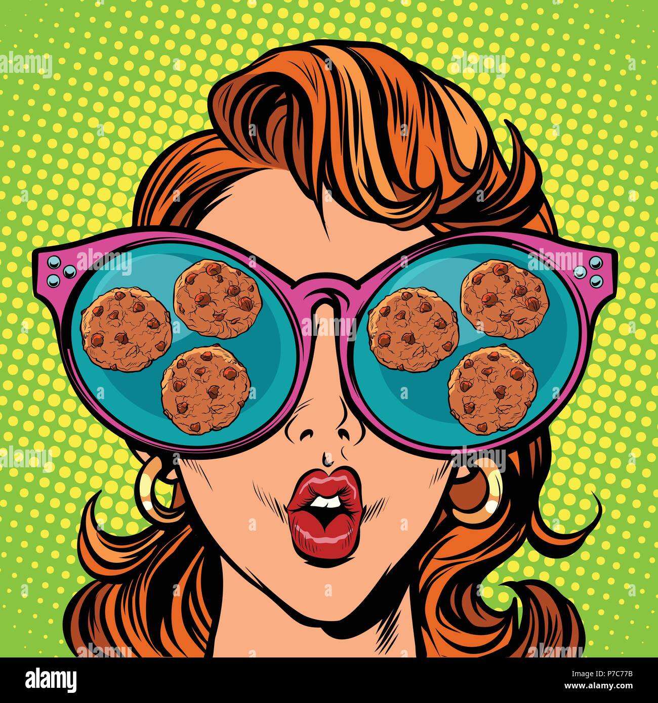 Chocolate chip cookie in Stock Vector Images - Alamy