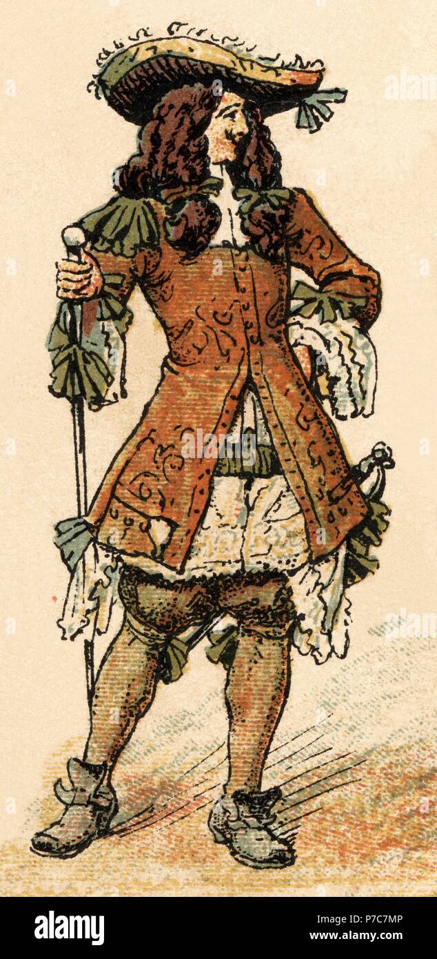 Luis XIV (1638-1715), rey de Francia, llamado el rey Sol. Grabado de ...