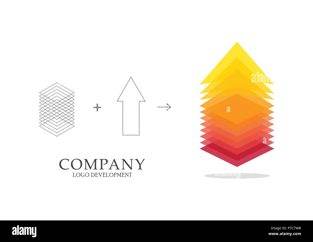 Abstract logo development design. Vector illustration diagram Stock ...