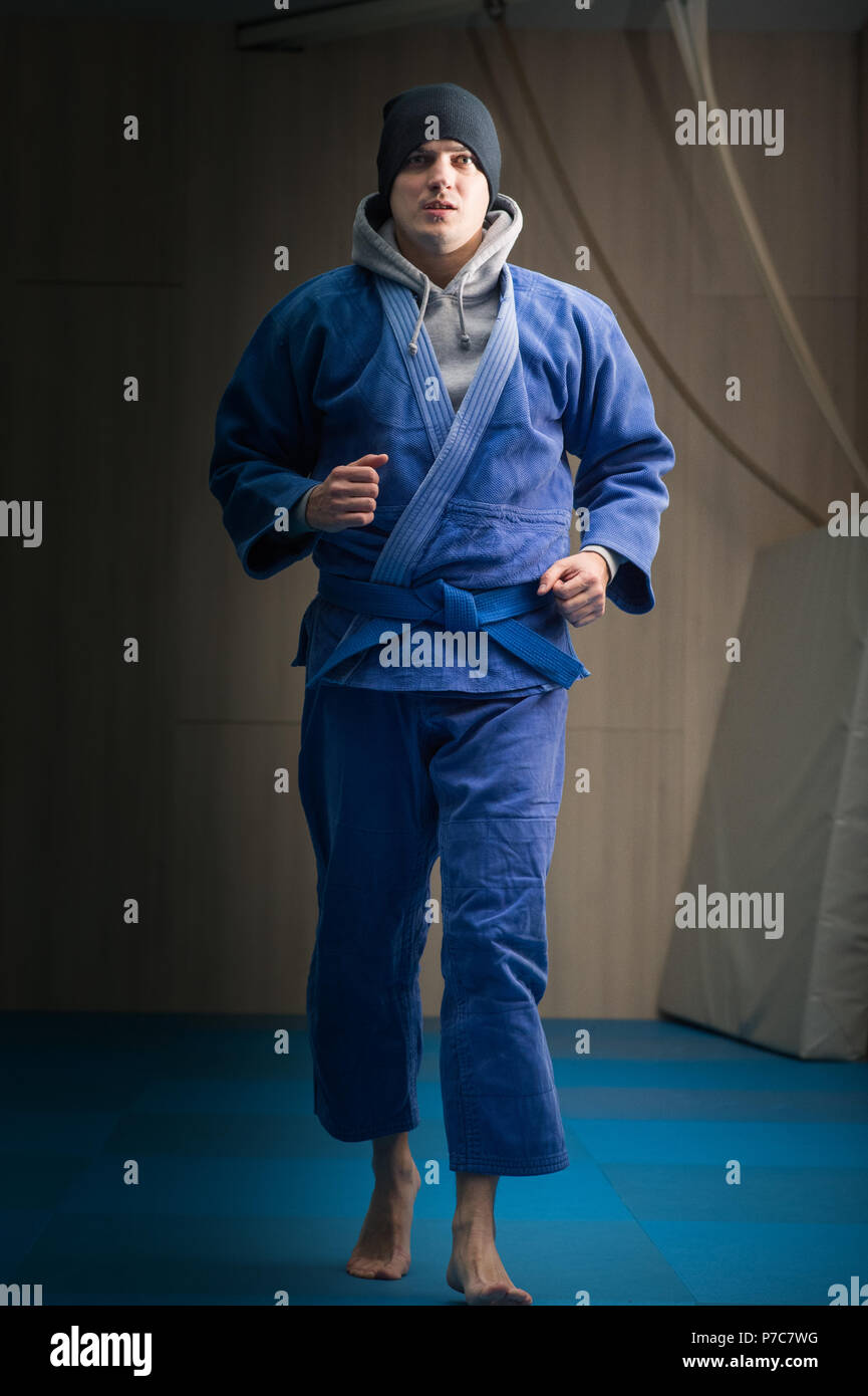 Judo sport training in the sports hall Stock Photo - Alamy