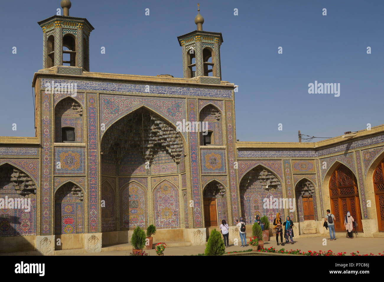 The Nasir al-Mulk Mosque also known as the Pink Mosque is a traditional ...