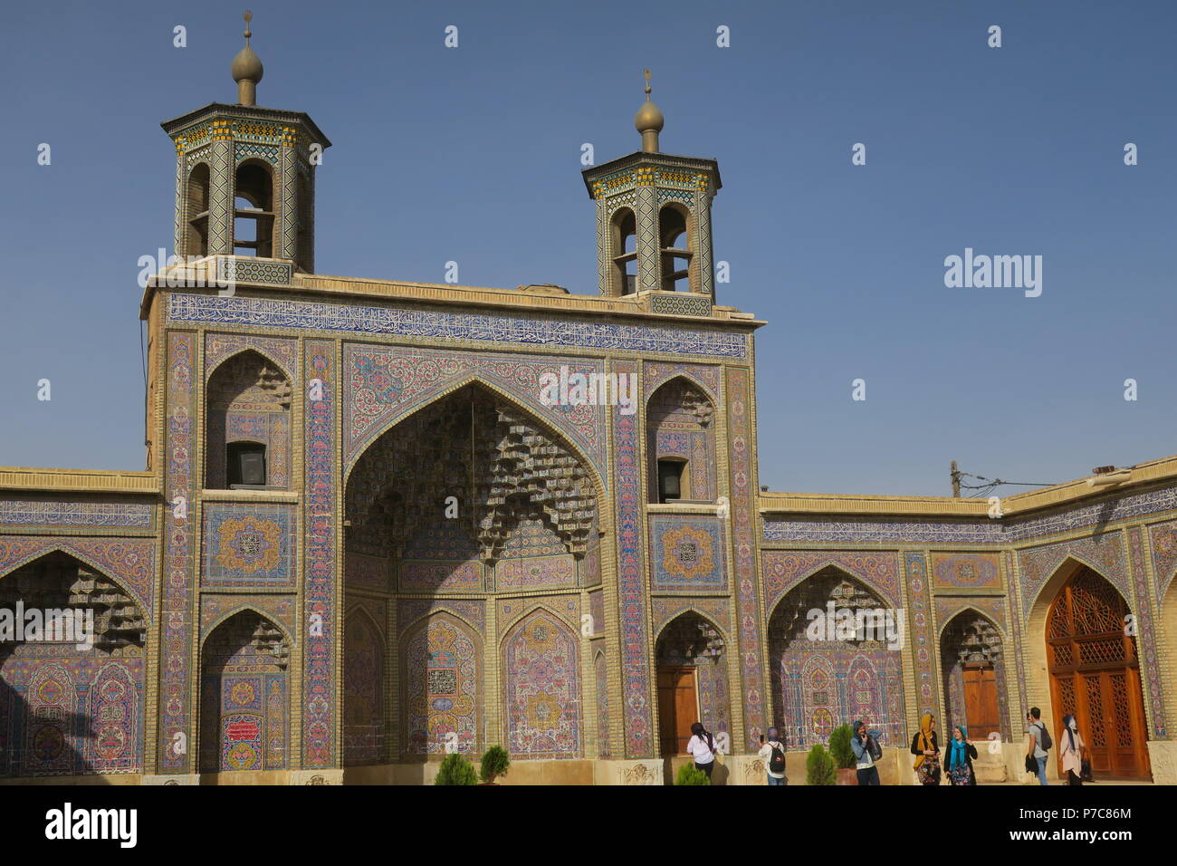 The Nasir al-Mulk Mosque also known as the Pink Mosque is a traditional ...