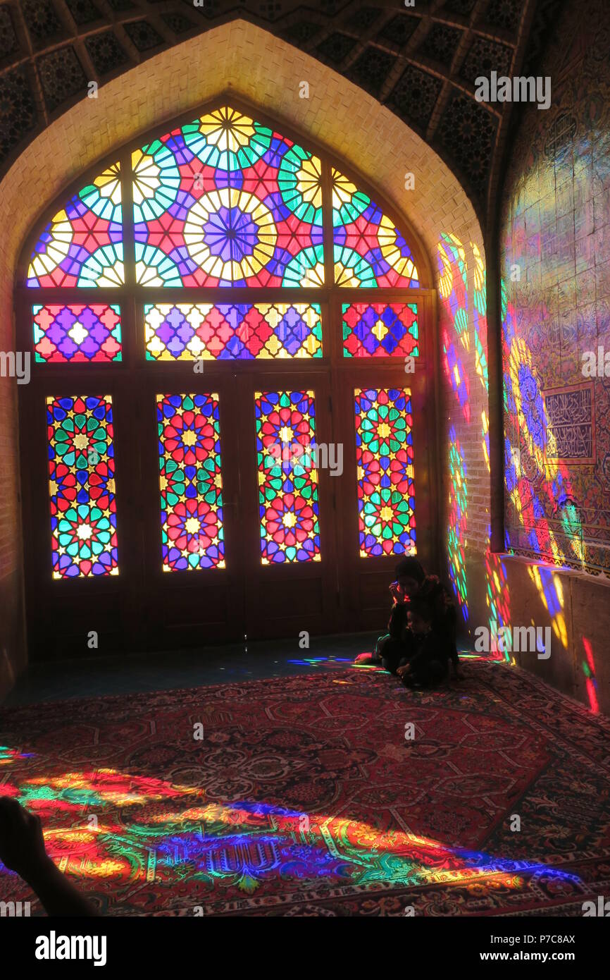 Nasir ol molk mosque also known as the Pink Mosque is a traditional ...