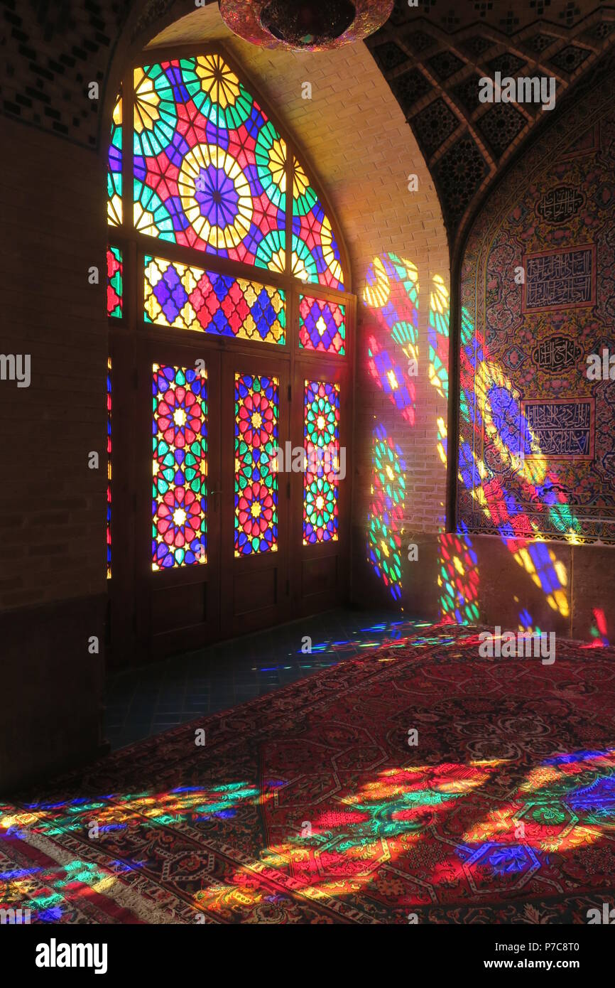 Nasir ol molk mosque also known as the Pink Mosque is a traditional ...
