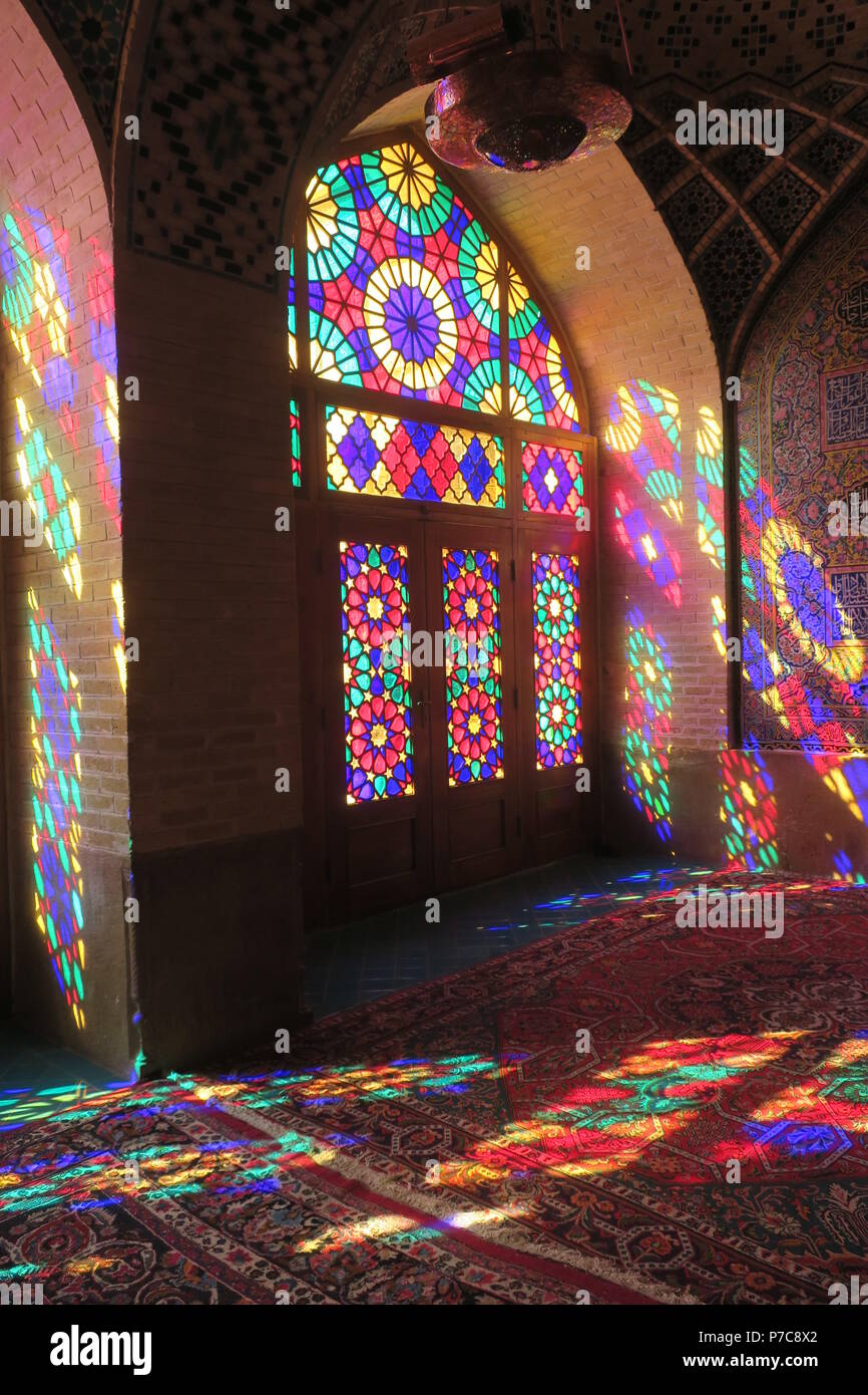 Nasir ol molk mosque also known as the Pink Mosque is a traditional ...