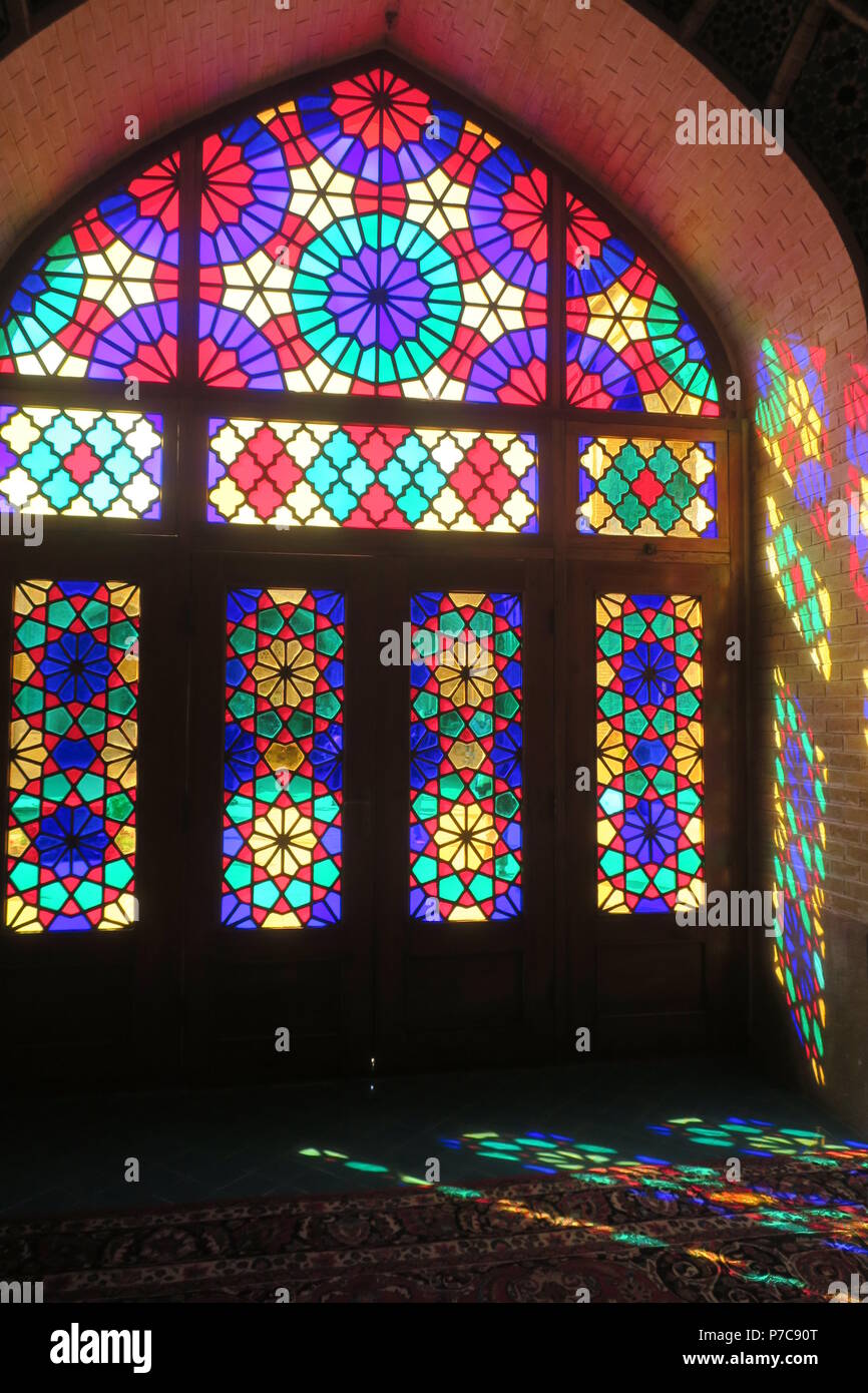 Nasir ol molk mosque also known as the Pink Mosque is a traditional ...