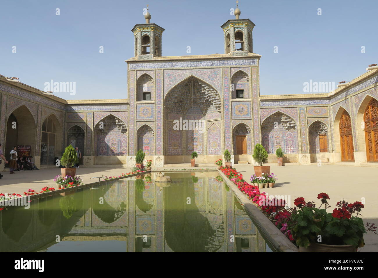 The Nasir al-Mulk Mosque also known as the Pink Mosque is a traditional ...