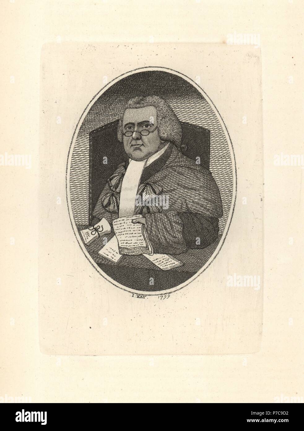 John Campbell, Lord Stonefield, Scottish judge. Copperplate engraving ...