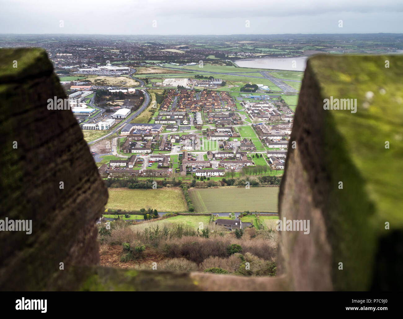 A view of Newtownards from Scrabo tower in 2012 Stock Photo - Alamy