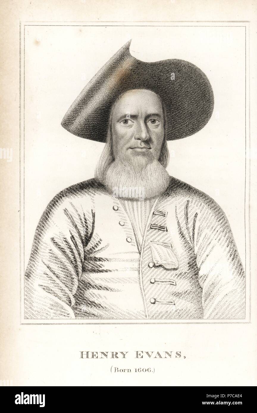 Henry Evans, died 1771 aged 129. Engraving from James Caulfield's ...