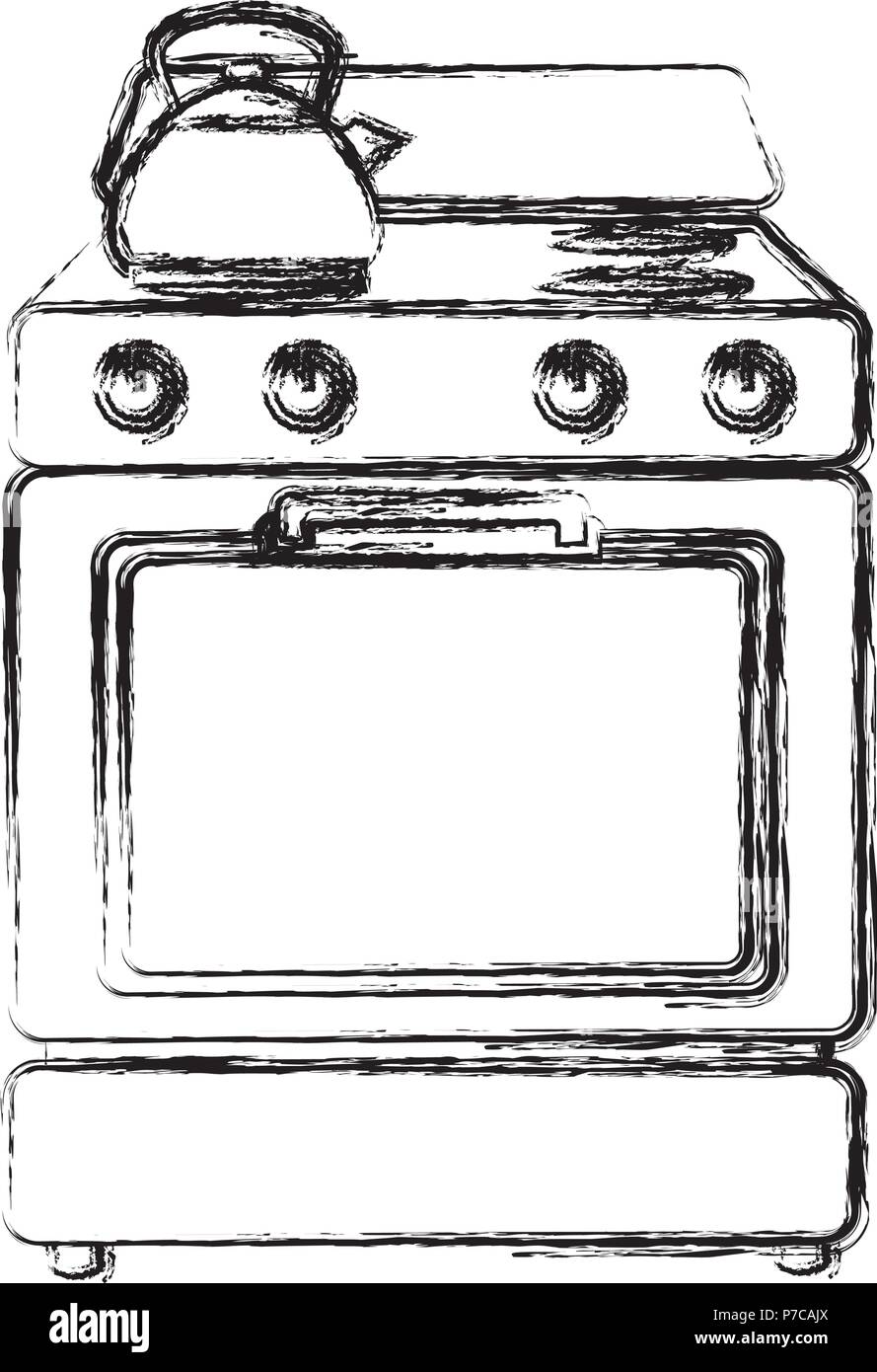 kitchen oven appliance icon vector illustration design Stock Vector ...