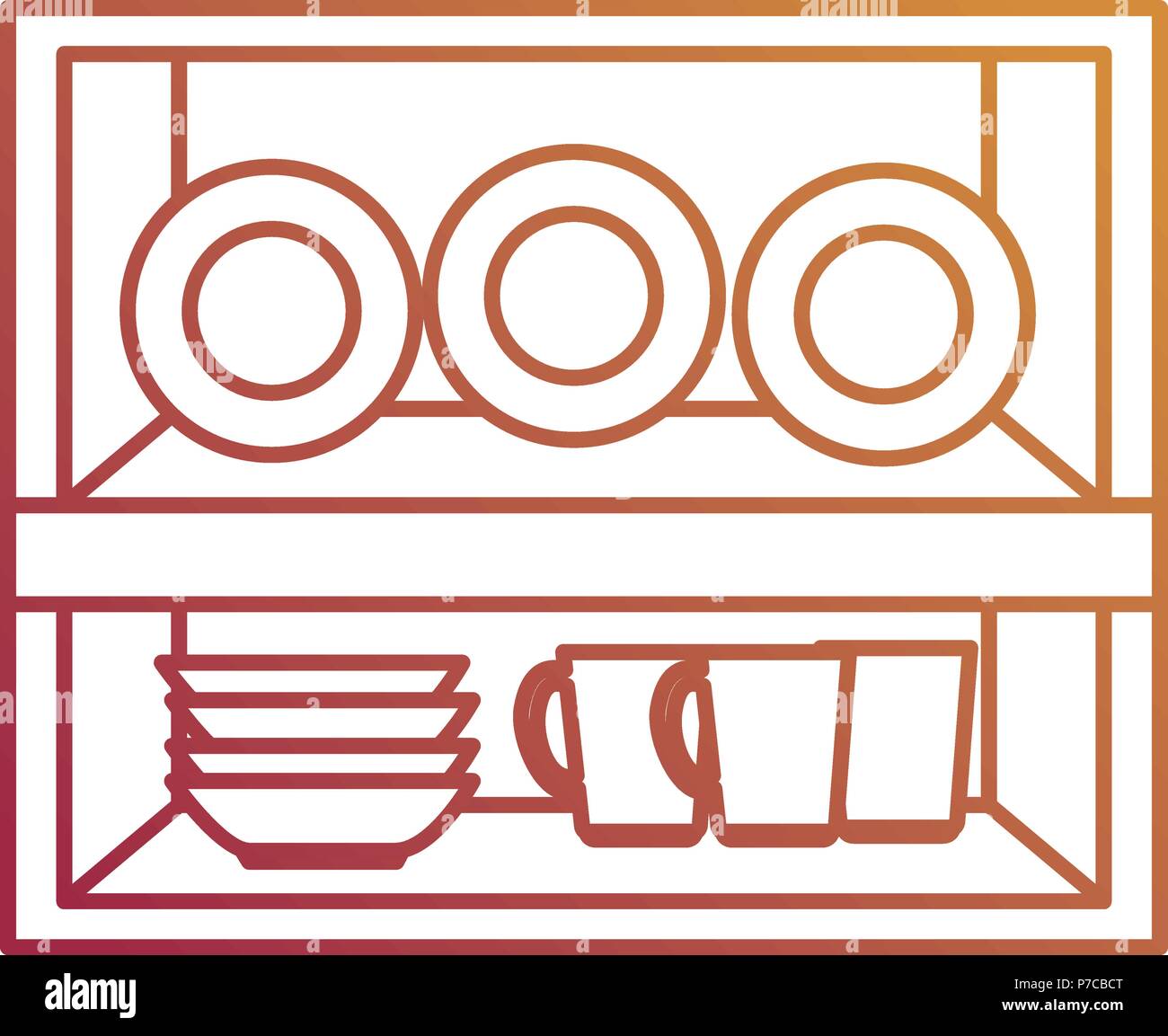 drawer wooden with utensils vector illustration design Stock Vector ...