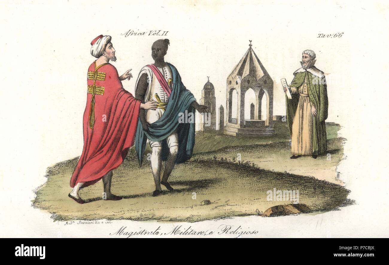 Berber magistrate, soldier and priest, North Africa, early 19th century ...