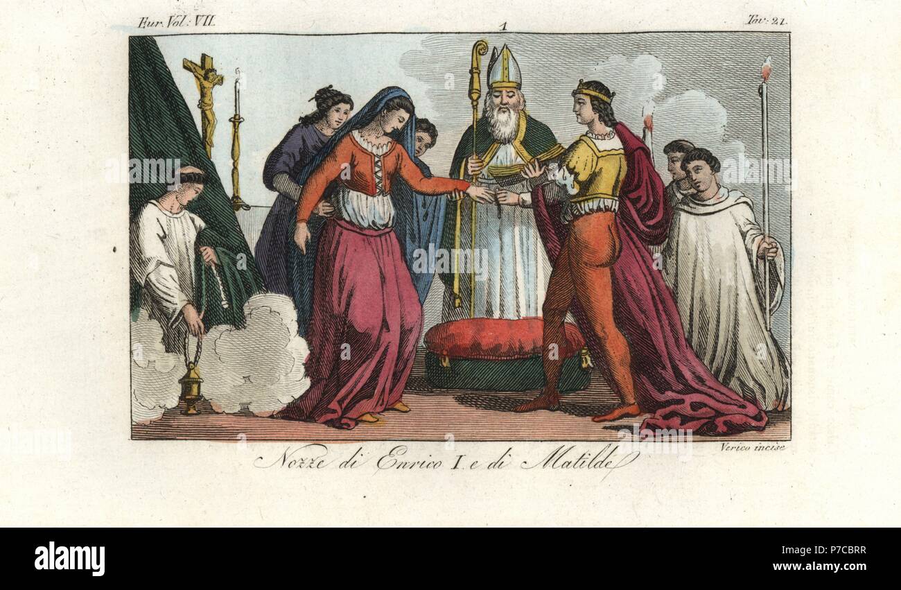 Marriage of King Henry I of England and Matilda of Scotland, 1100 ...