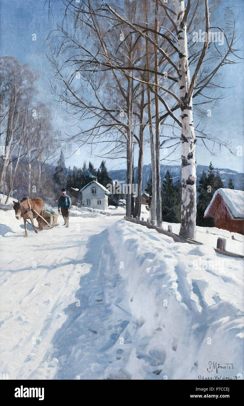 Monsted Peder Mork - Winter Landscape Odnes-Valdres Stock Photo - Alamy