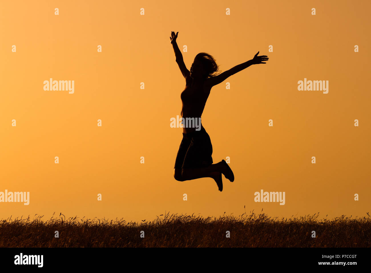 Happy Woman Silhouette