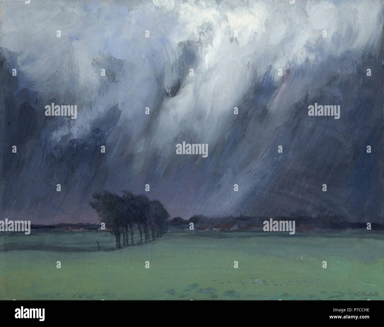 Montald Constant - Bomen in De Wind Stock Photo - Alamy