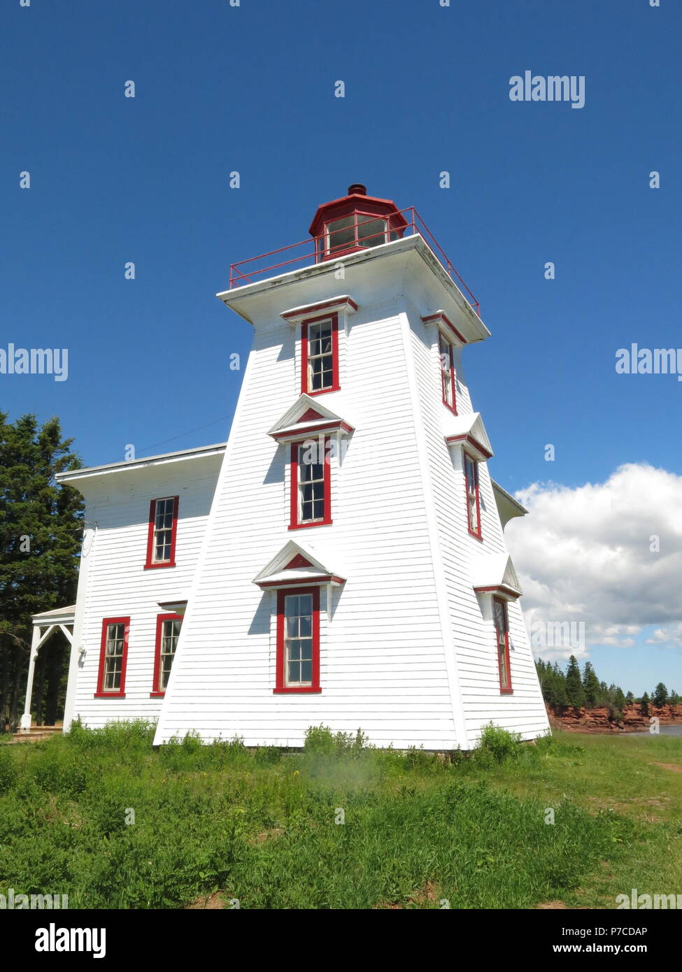 The square, tapered tower and attached 2 storey dwelling at Blockhouse ...