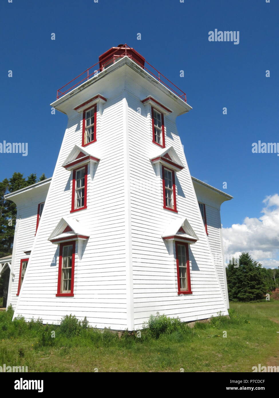 The square, tapered tower and attached 2 storey dwelling at Blockhouse ...