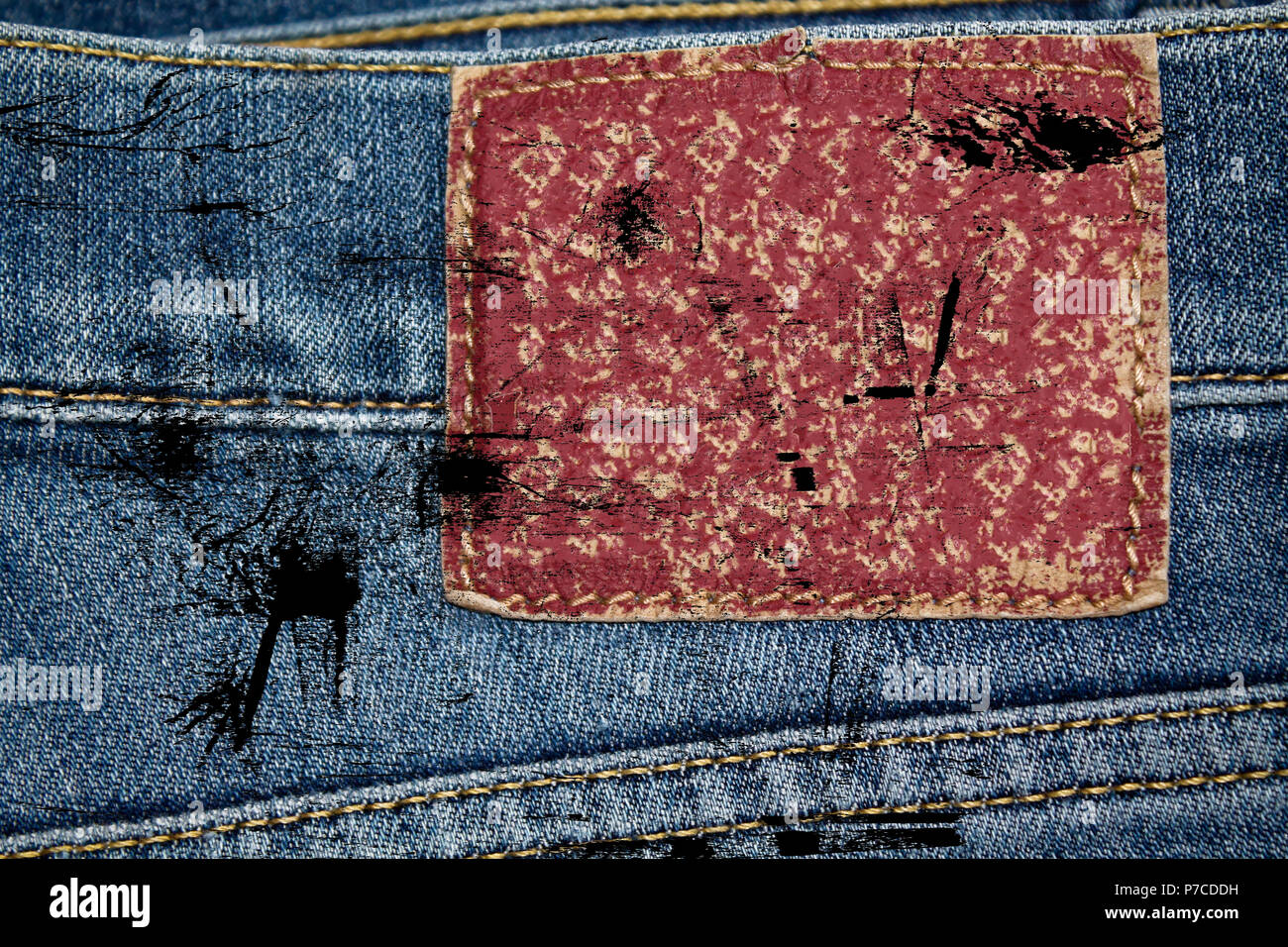Abstract Distressed Denim Texture Fashion High Resolution Stock ...