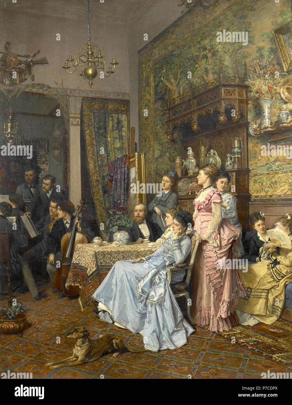 Moreau Adrien - Concert D 'amateurs Dans Un Atelier D 'artiste Stock ...
