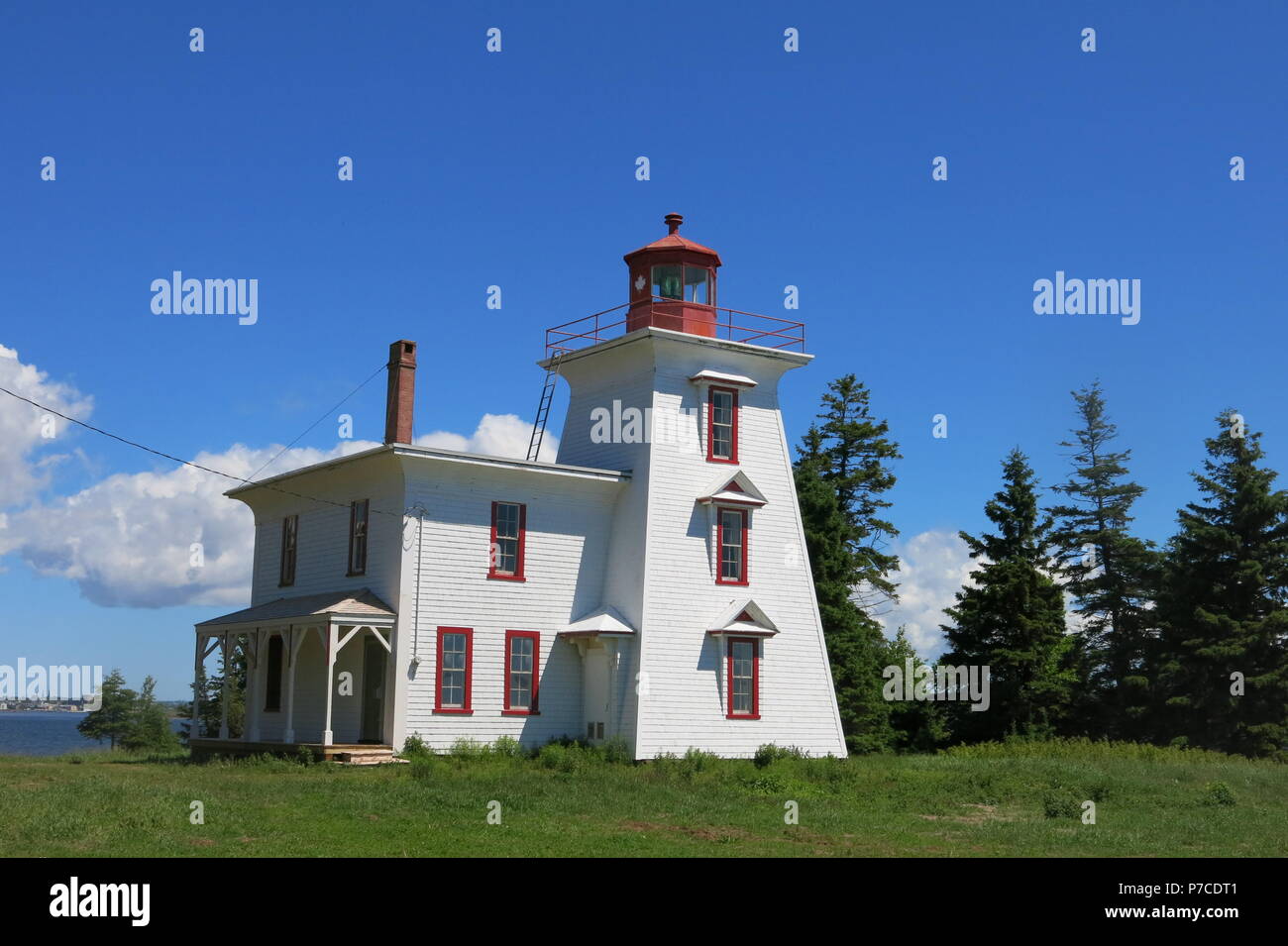 The square, tapered tower and attached 2 storey dwelling at Blockhouse ...