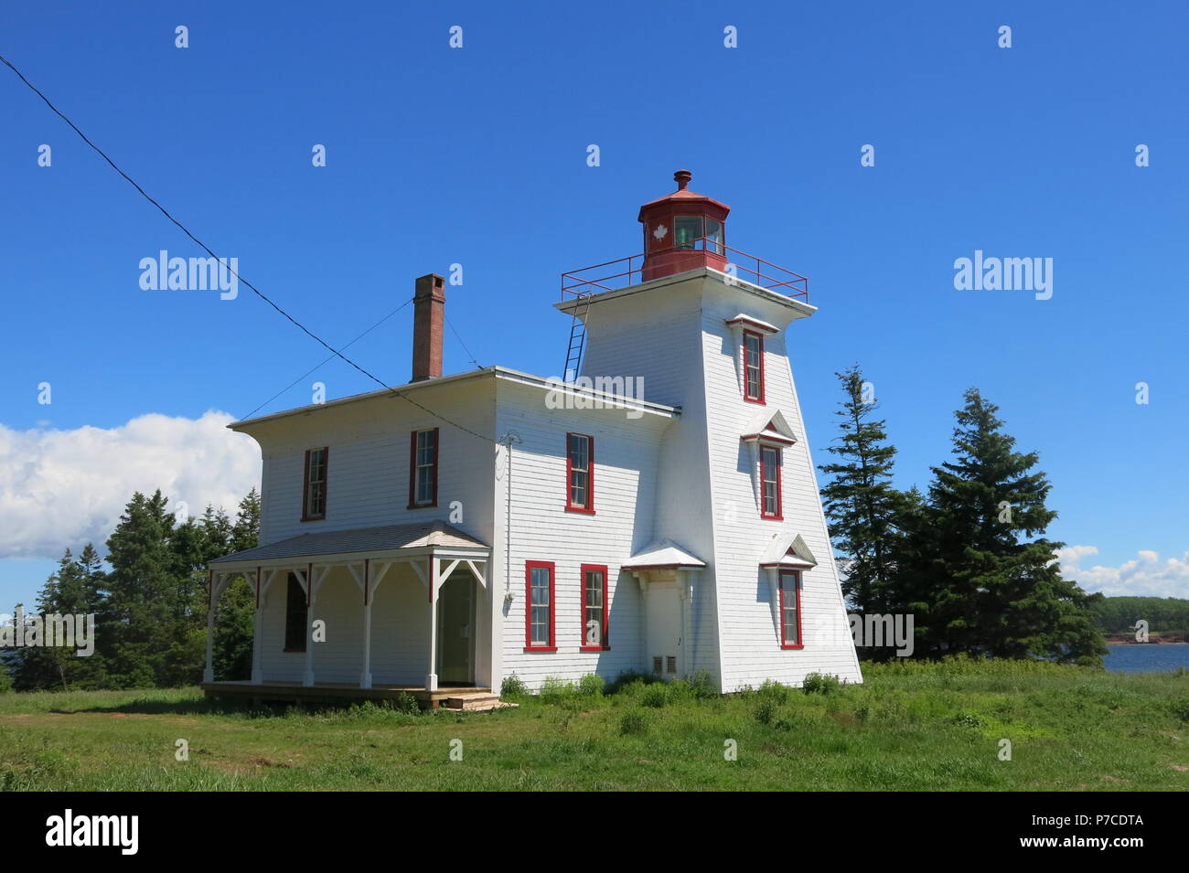 The square, tapered tower and attached 2 storey dwelling at Blockhouse ...