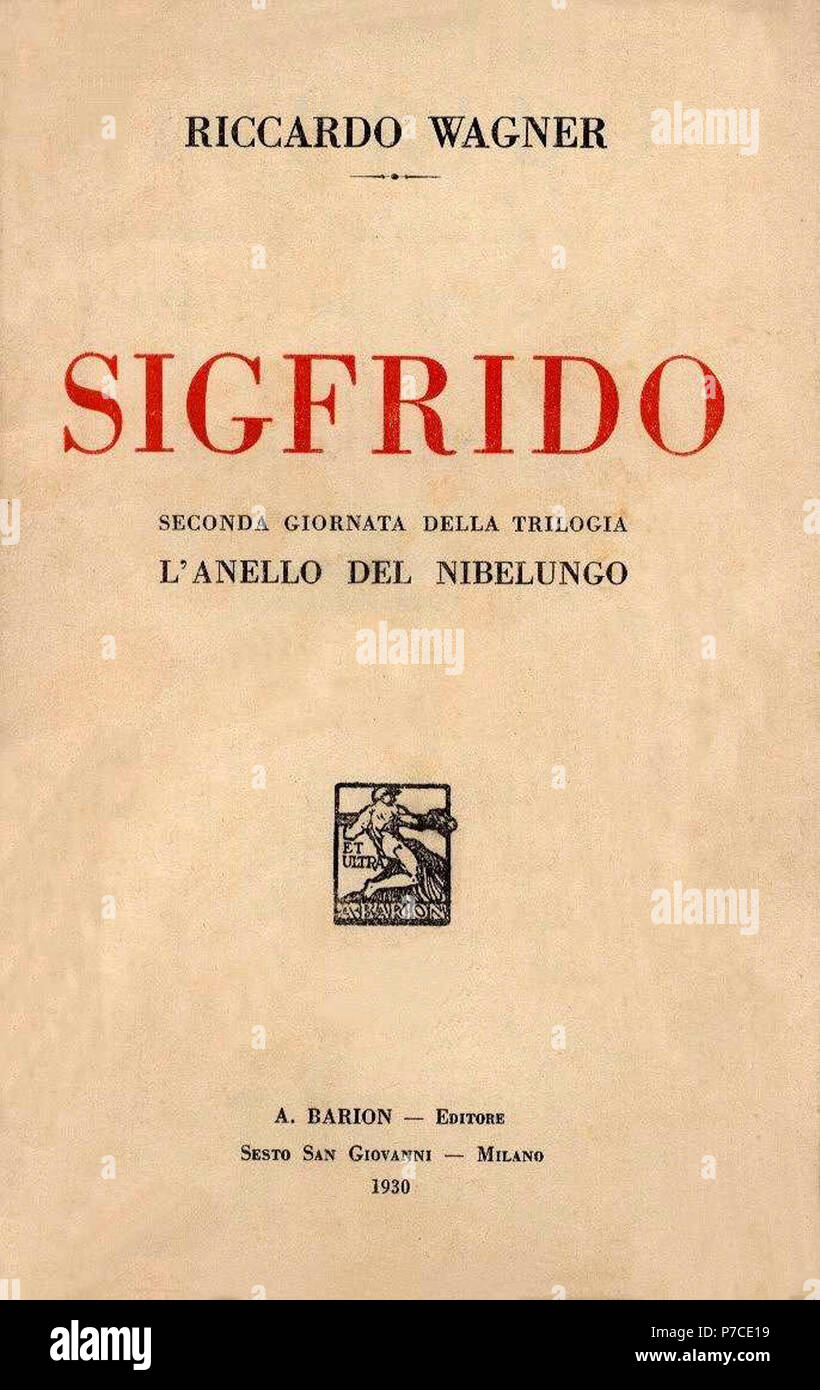 Sigfrido hi-res stock photography and images - Alamy