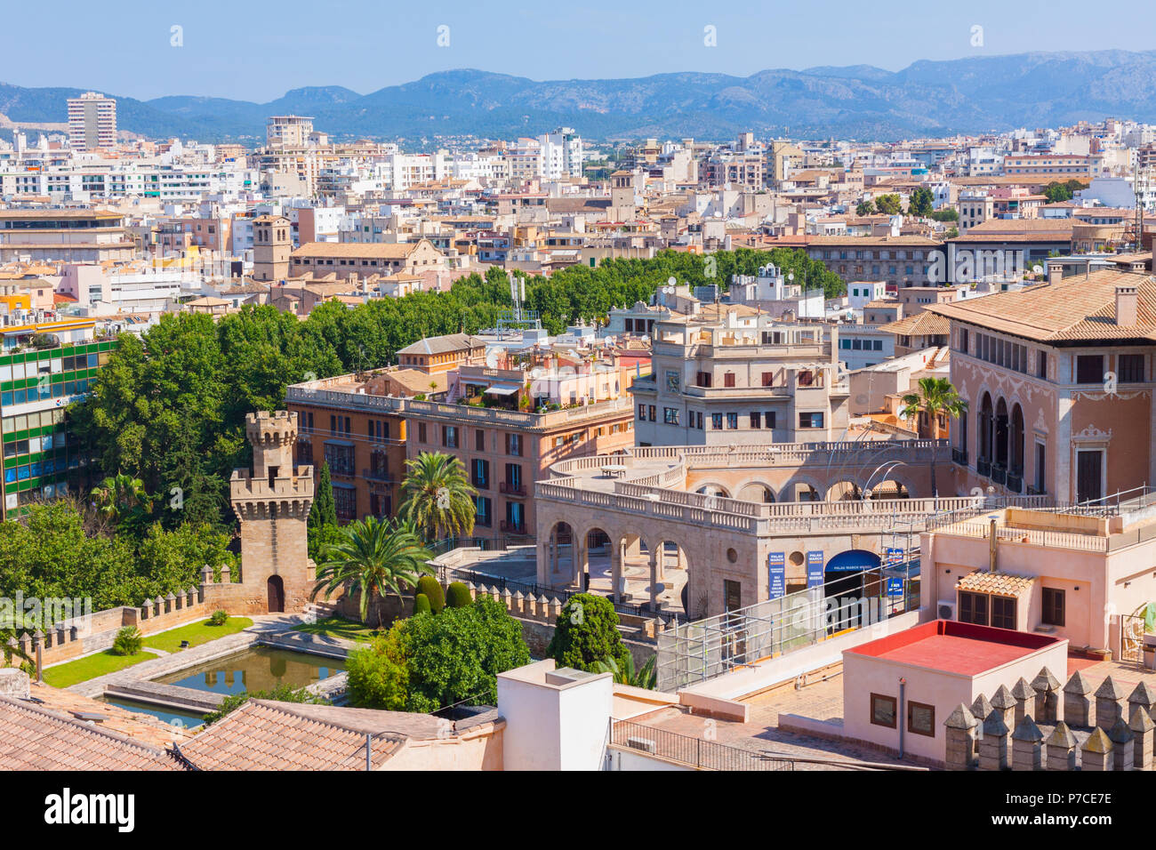 Palma cathedral and rooftops hi-res stock photography and images - Alamy