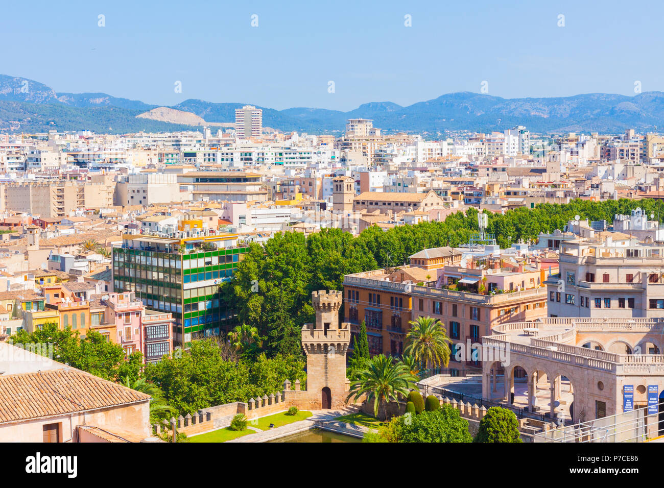 Palma cathedral and rooftops hi-res stock photography and images - Alamy