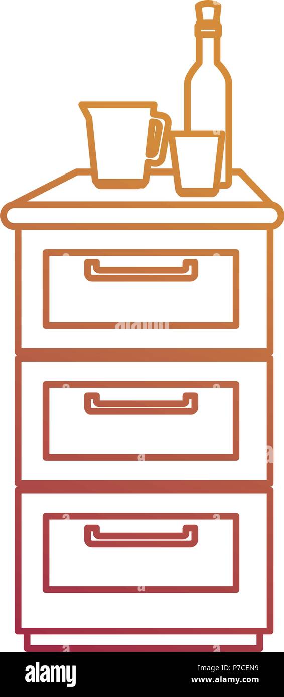 drawer wooden with utensils Stock Vector Image & Art - Alamy
