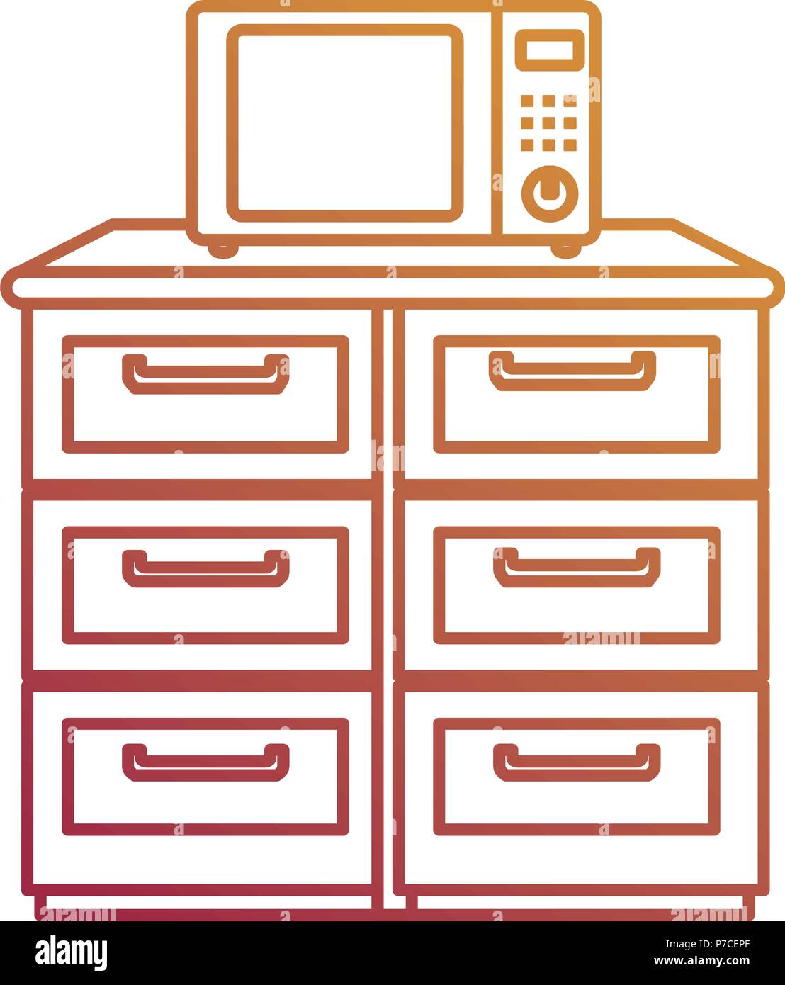 drawer wooden with utensils Stock Vector Image & Art - Alamy