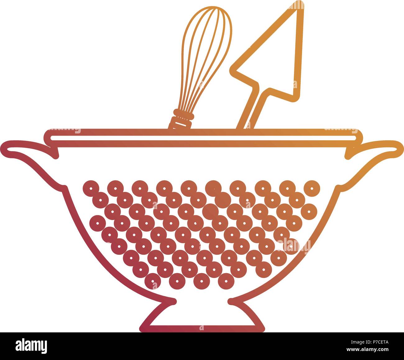 kitchen colander with cutleries Stock Vector Image & Art - Alamy