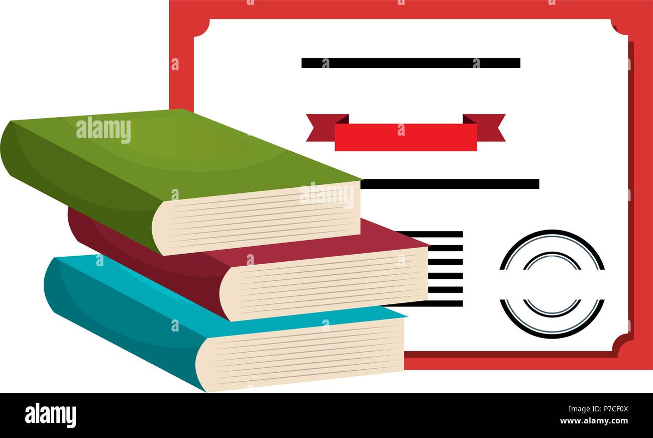 education text books with diploma Stock Vector Image & Art - Alamy