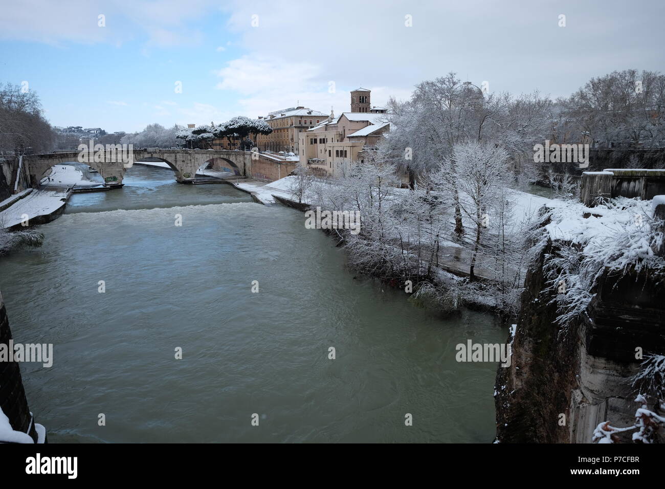 Rome, Italy in the snow Stock Photo - Alamy