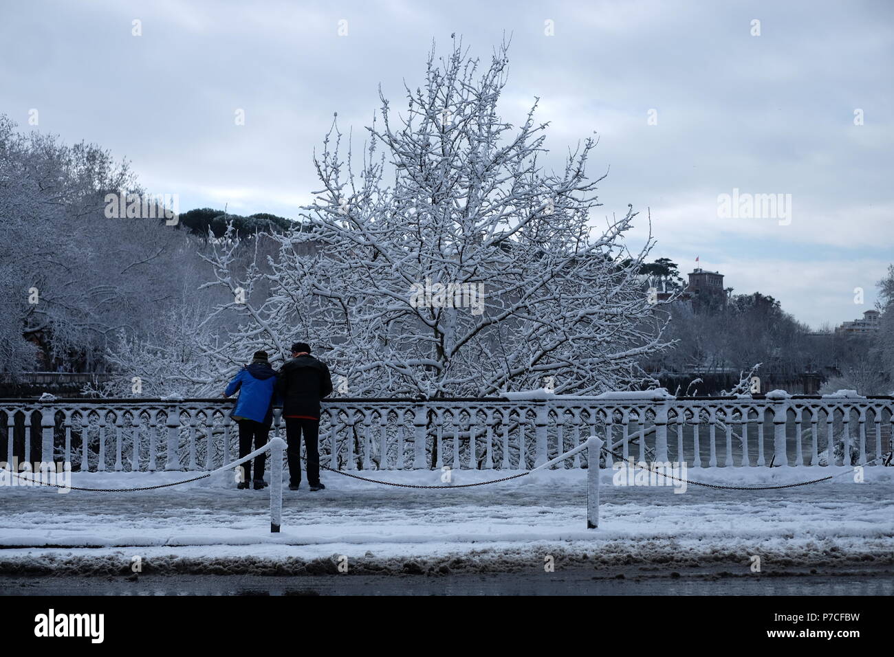 Rome, Italy in the snow Stock Photo - Alamy