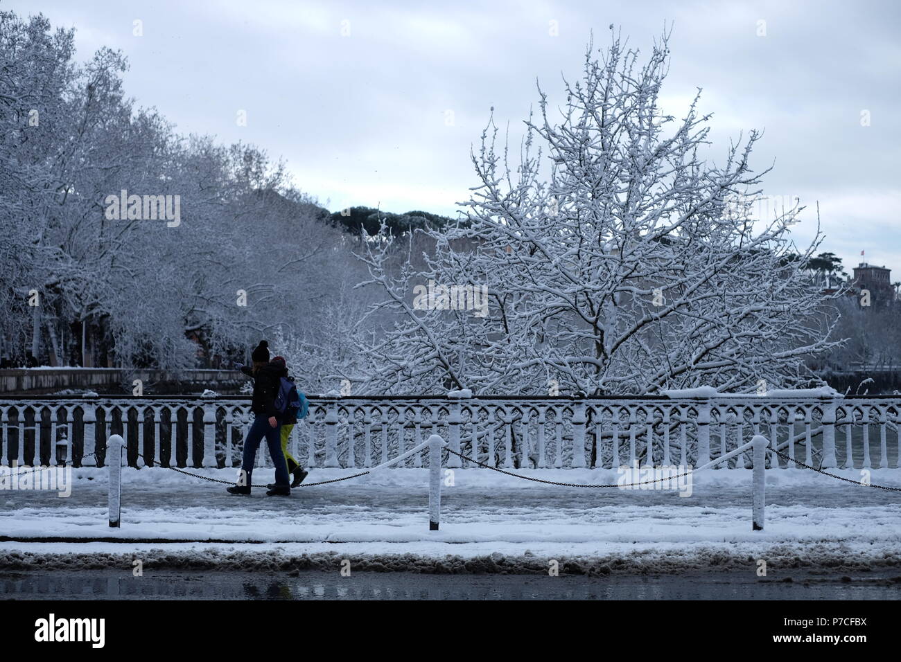 Rome, Italy in the snow Stock Photo - Alamy