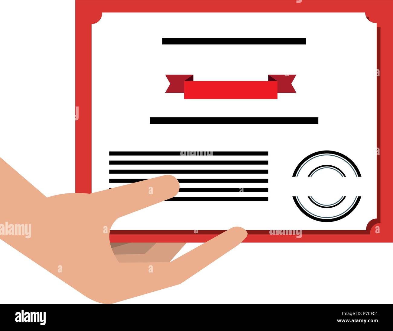 hand with diploma graduation Stock Vector Image & Art - Alamy
