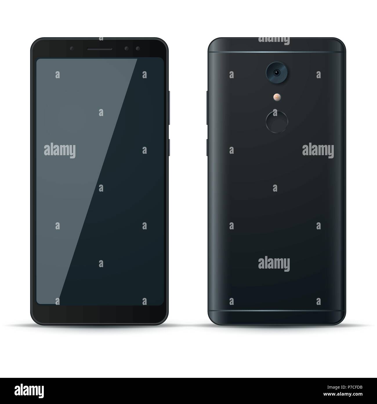 Realistic 3d smartphone icon on the white background Stock Vector Image ...