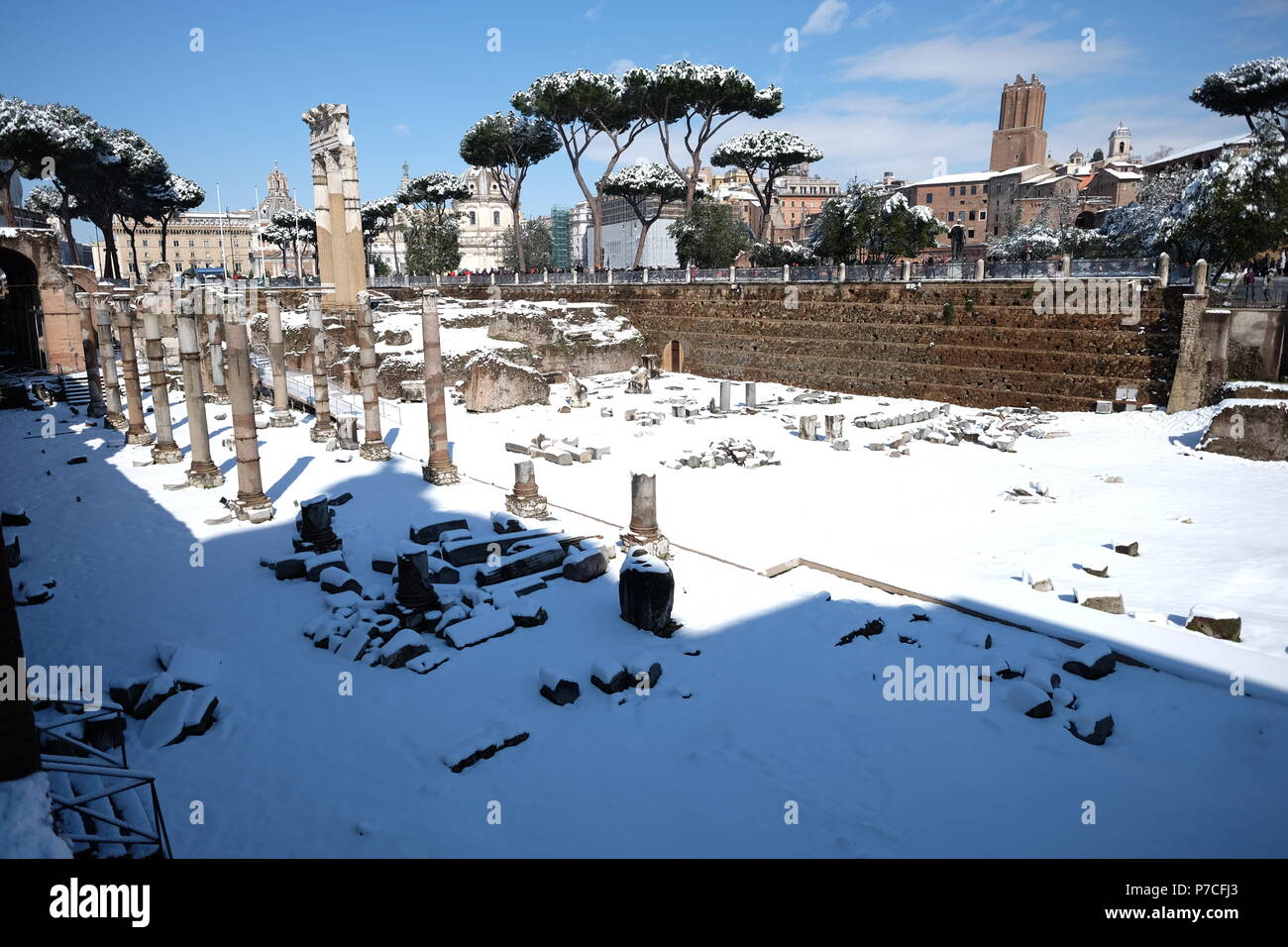 Rome, Italy in the snow Stock Photo - Alamy