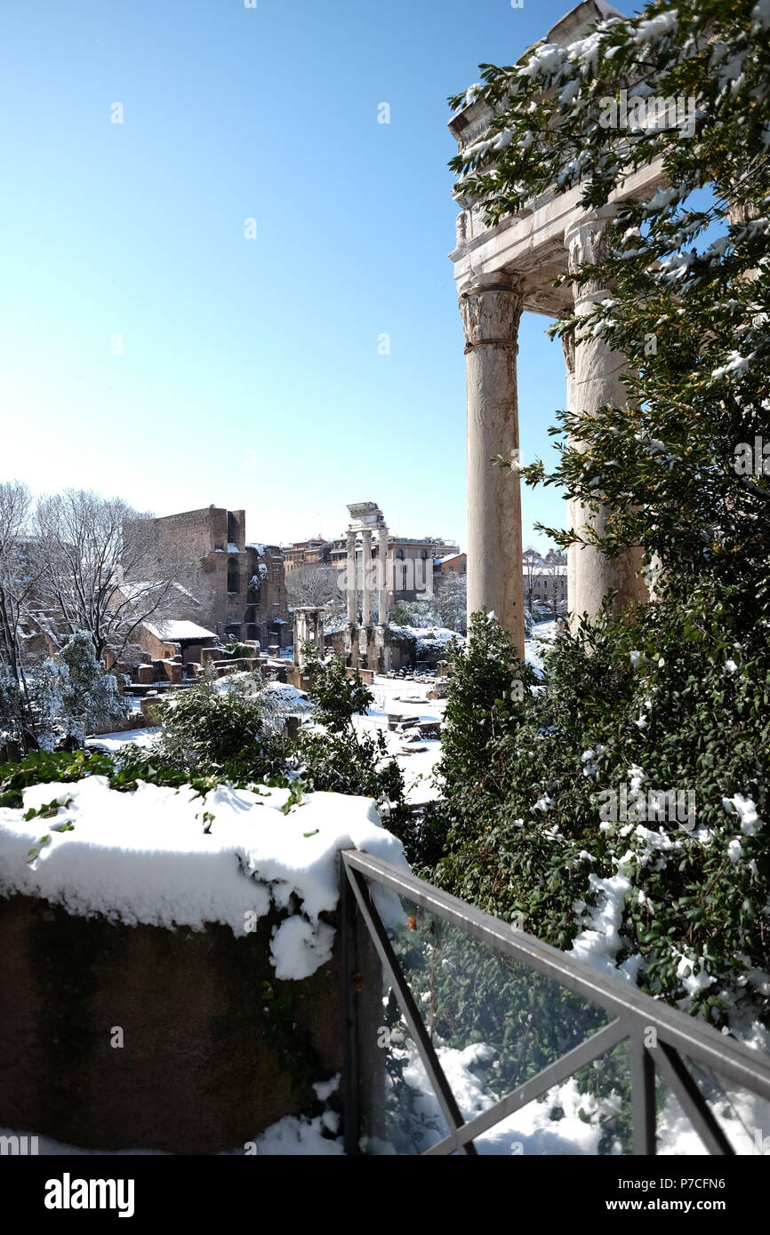 Rome, Italy in the snow Stock Photo - Alamy