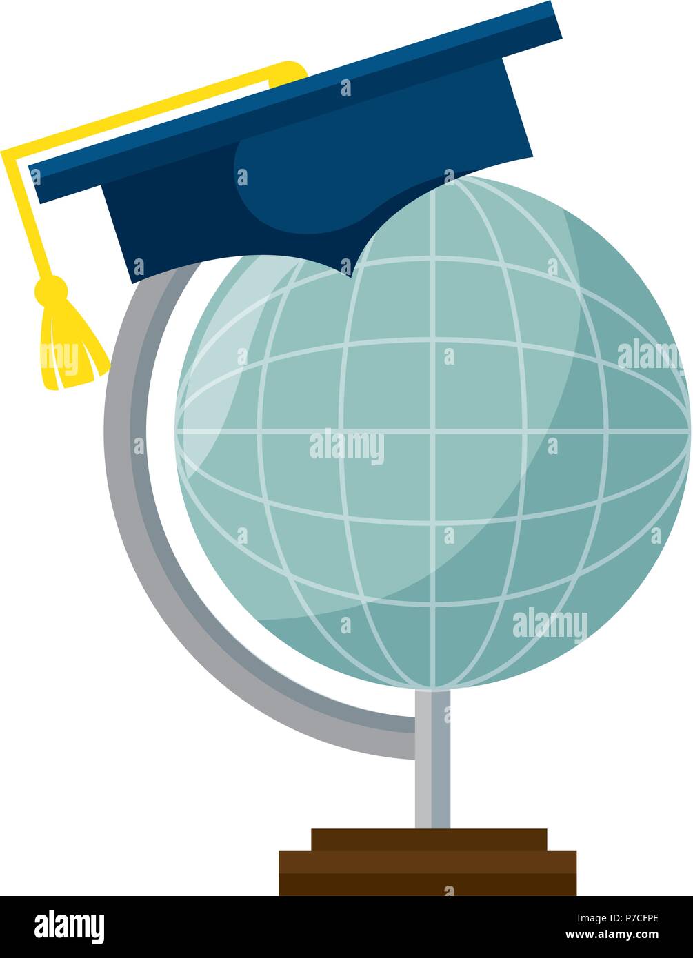 World planet earth hat graduation Stock Vector Images - Alamy