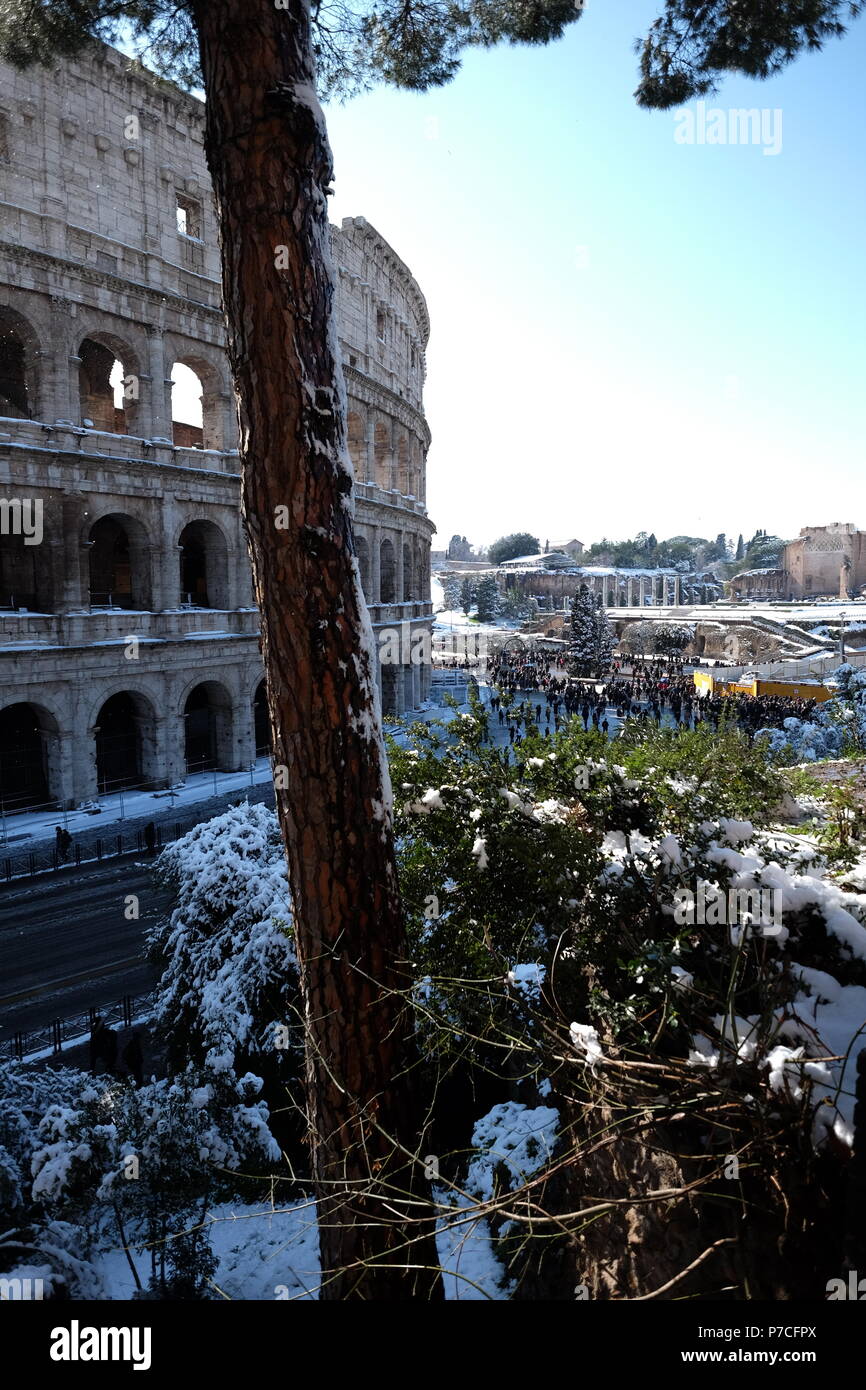 Rome, Italy in the snow Stock Photo - Alamy