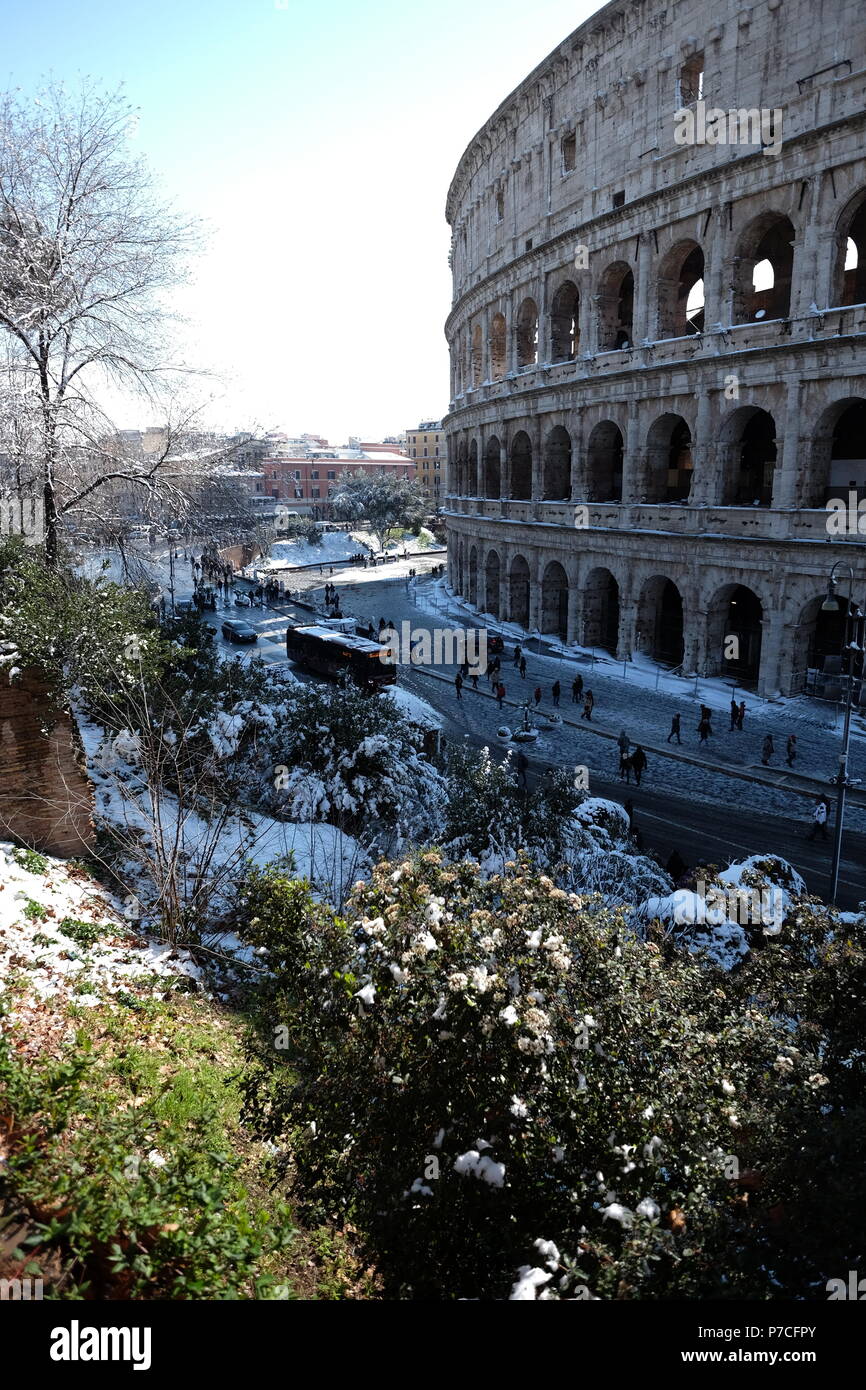 Rome, Italy in the snow Stock Photo - Alamy