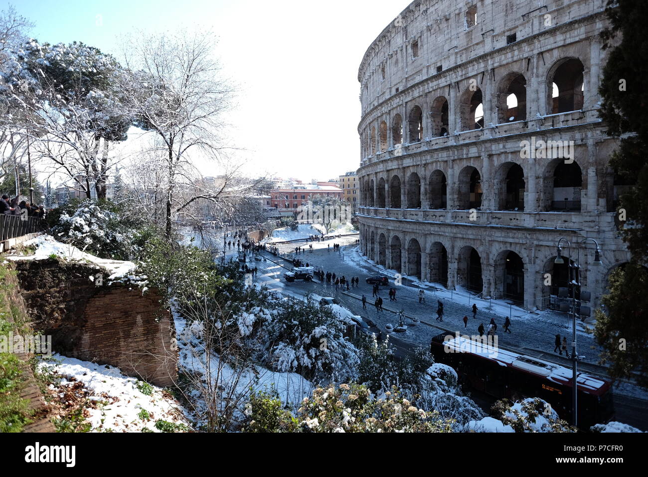 Rome, Italy in the snow Stock Photo - Alamy