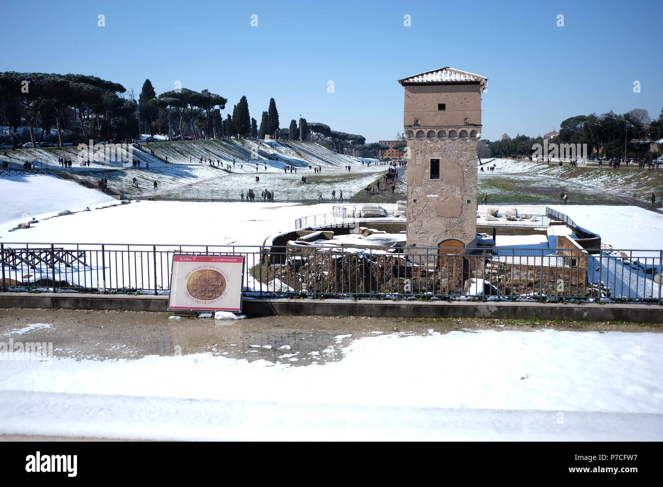 Rome, Italy in the snow Stock Photo - Alamy