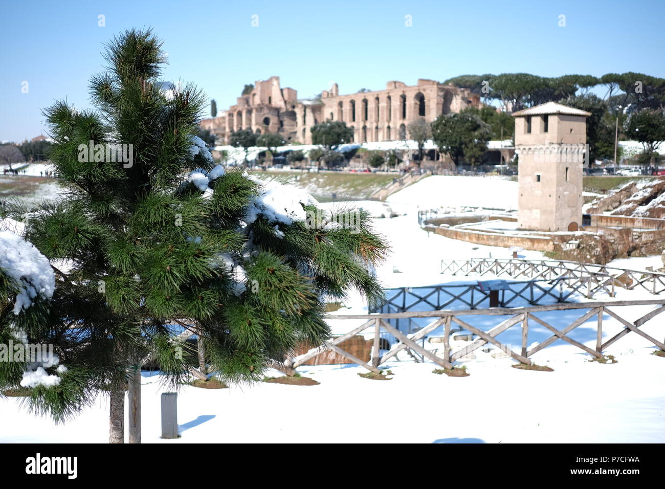 Rome, Italy in the snow Stock Photo - Alamy